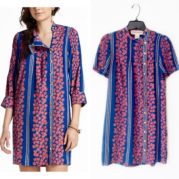 Anthropologie | Dresses | Madchen Anthropologie Short Sleeve Snap Front ...